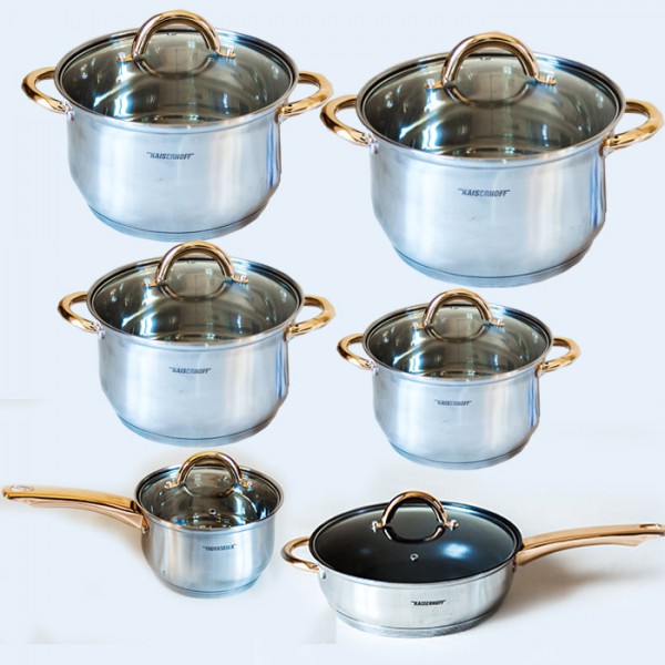 ქვაბების ნაკრები KAISERHOFF KH-4350 – შენი ონლაინ მაღაზია